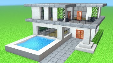Tuto Grande Maison Moderne Facile à Faire Minecraft | Ventana Blog