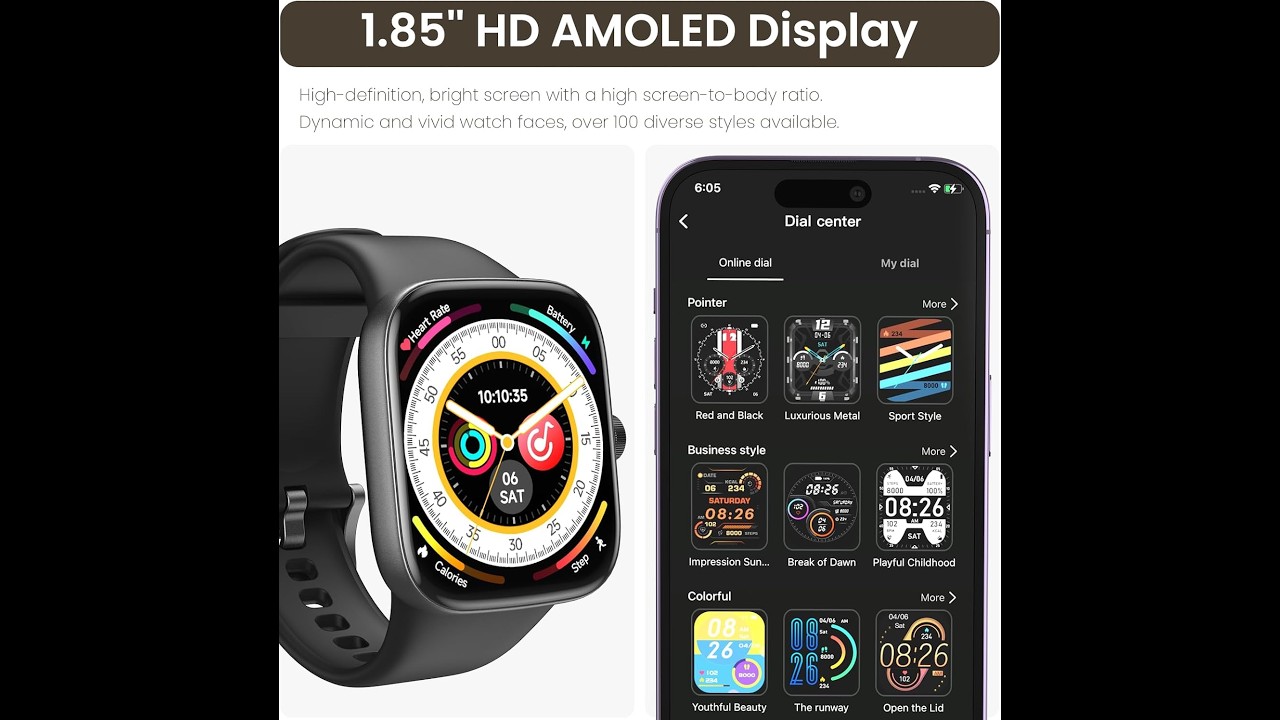 TOZO AMOLED S7 Smart Watch : Features Highlight - YouTube