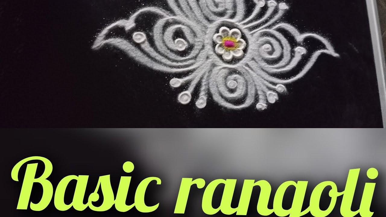# basic steps of rangoli for beginners# begginers kolam rangoli# - YouTube