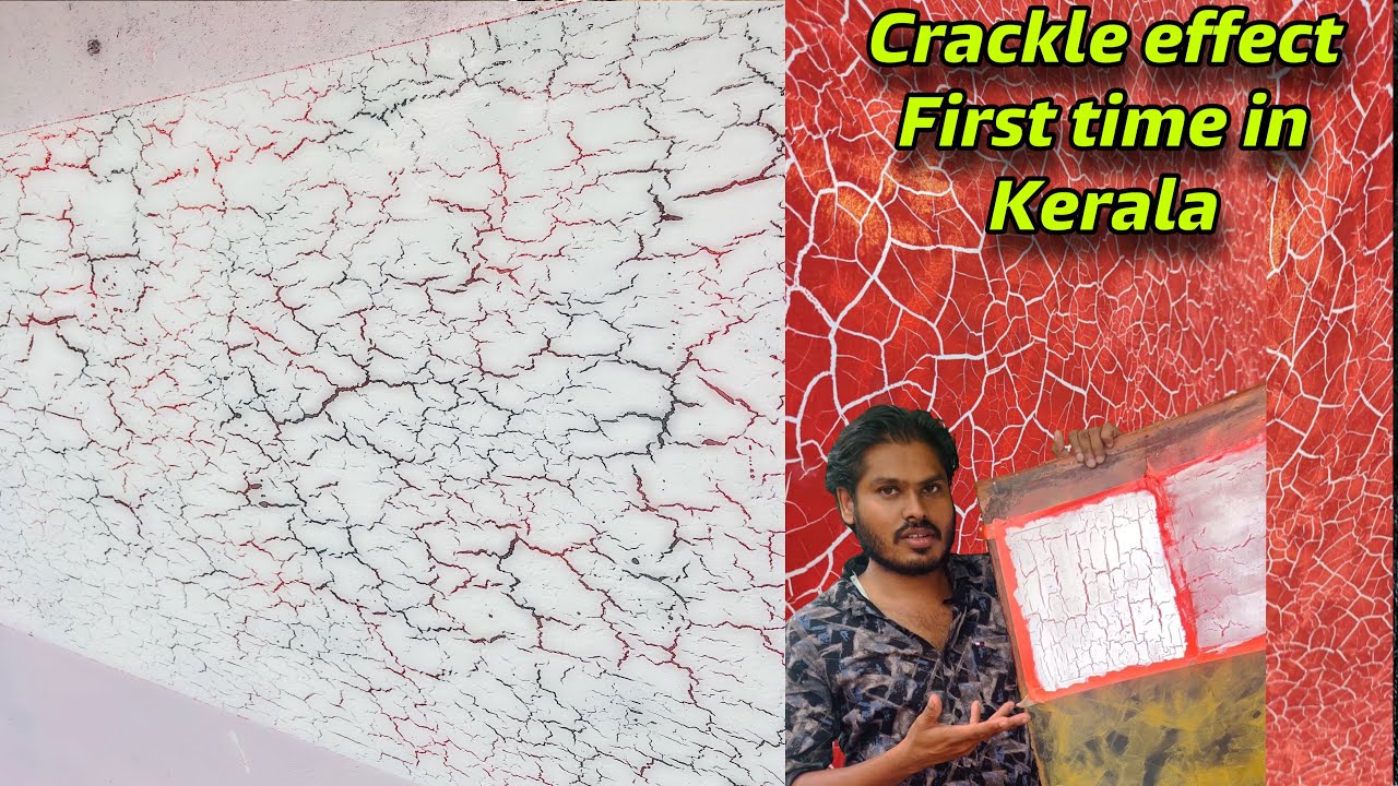 New updated crackle effect on walls|texture paintings - YouTube