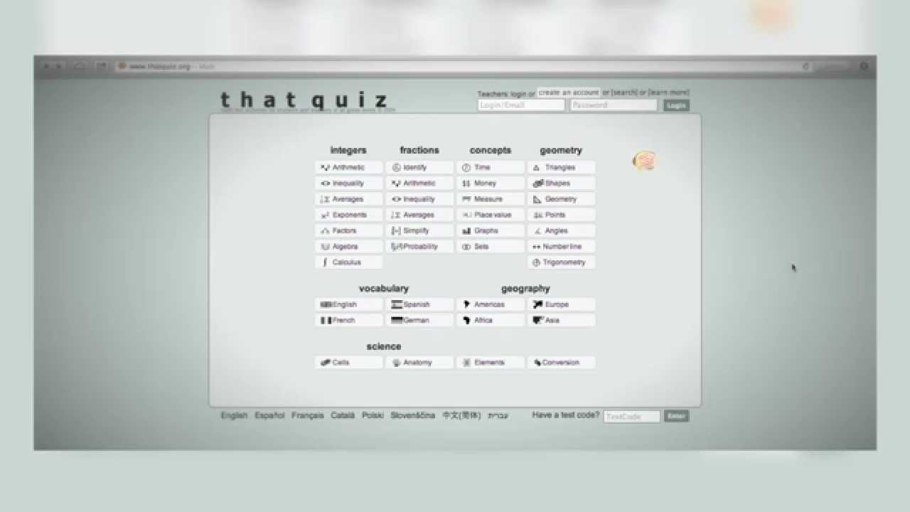 Thatquiz, un lugar para practicar - YouTube