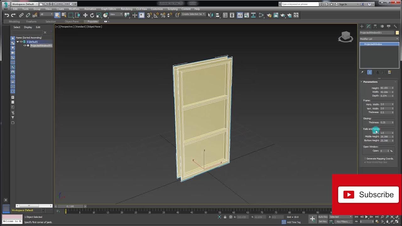 3ds max 2019#17 Creating a Projected Window free tutorial - YouTube