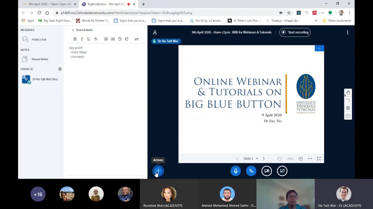 ULEARN Clinics Conducting Webinars and Tutorials with BBB 09042020 ...