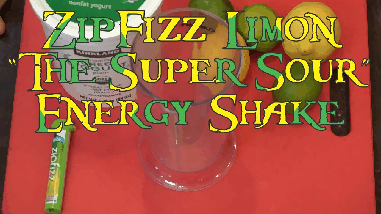 ZipFizz Limon - "The Super Sour" Lemon Lime Yogart Energy Shake - Quick ...