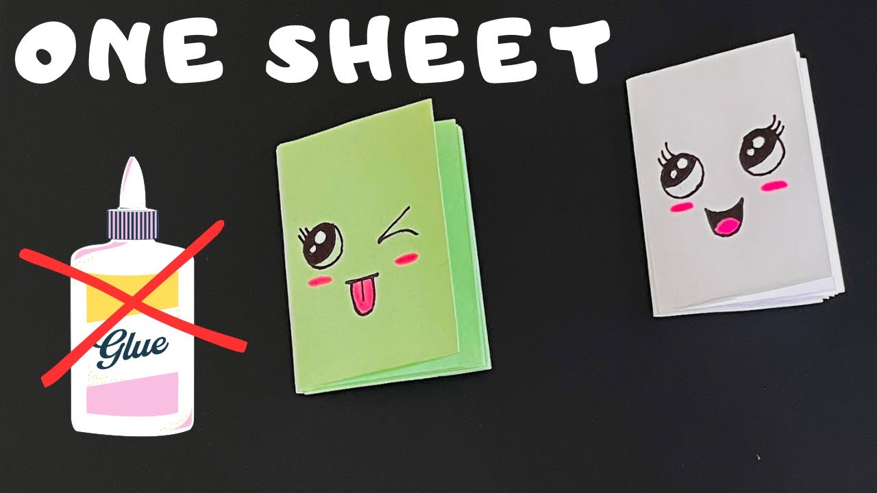 DIY Mini Notebook Only One Sheet of Paper| DIY BACK To SCHOOL |How to ...