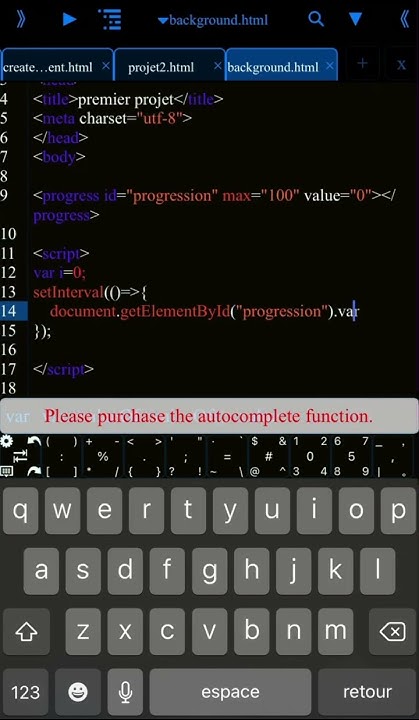 Progress bar en html css et javascript #html #css #javascript - YouTube