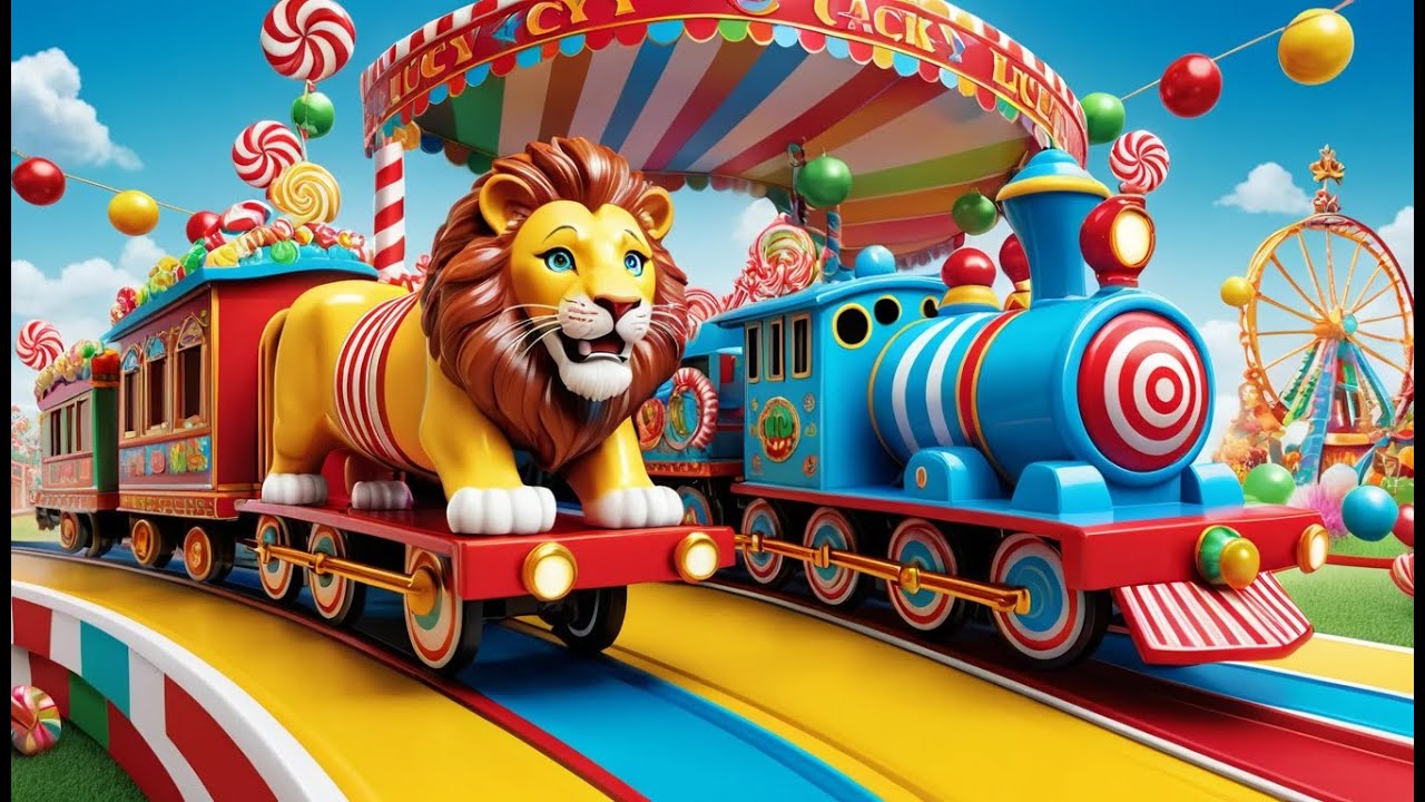 Lucky Lion and the Toy Train Ride | Fun Adventure Song for Kids ...