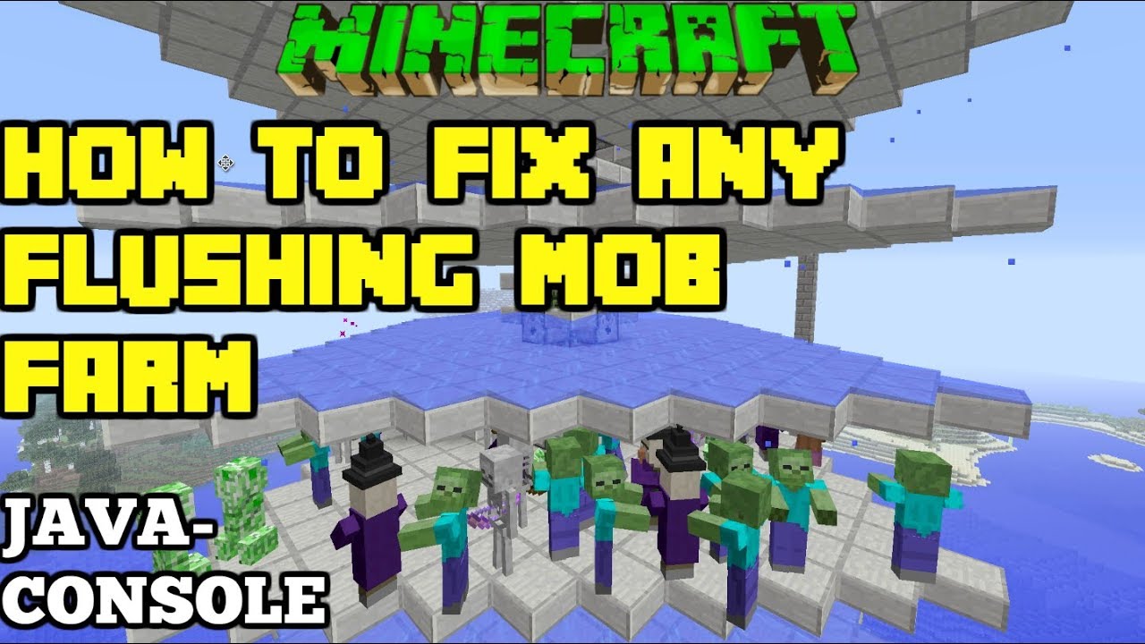 How To Fix Any Flushing Mob Farm In Minecraft Tutorial PC Xbox Ps4 Ps3 ...