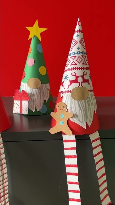 3d paper gnomes for Christmas - templates https://www.redtedart.com/3d ...