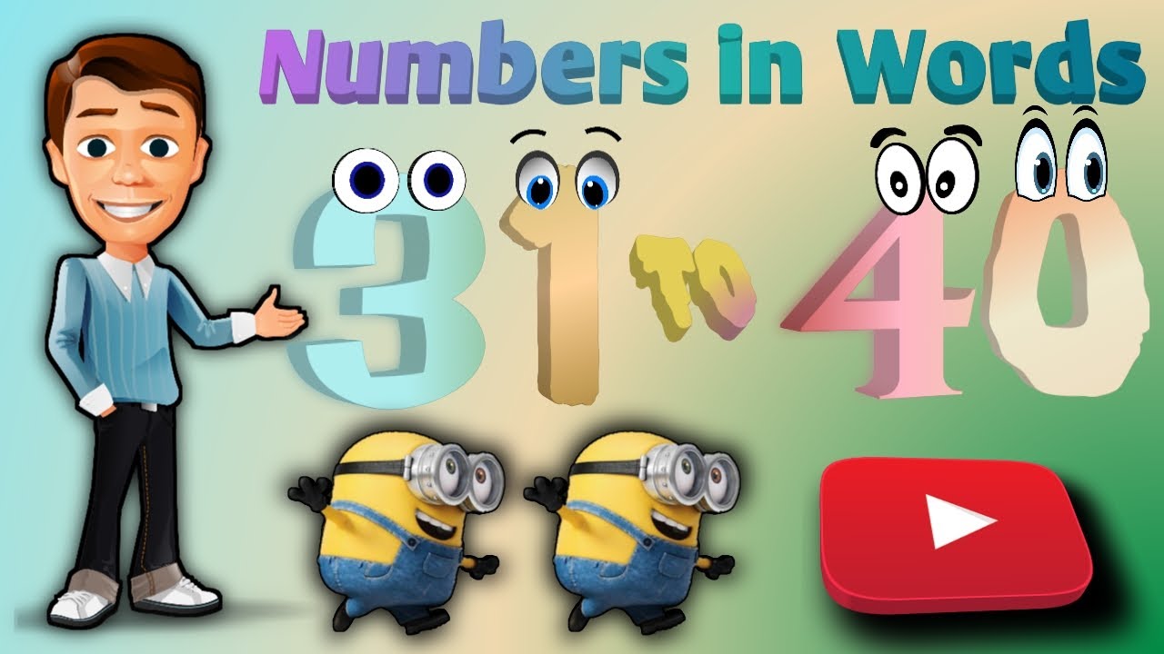 Number in Words 31 To 40 | Spelling Thirty One to Forty | Counting ...