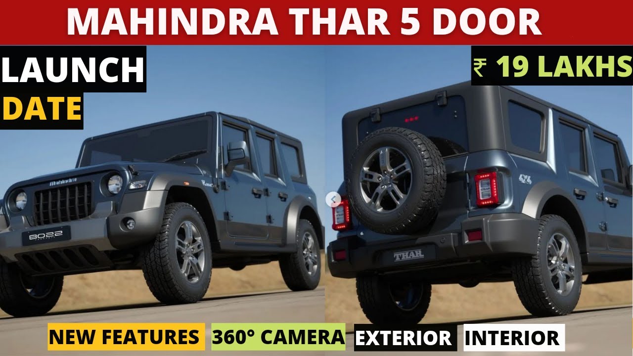 Mahindra Thar 5 Door Finally💥With 360 Camera🔥Launching January | Auto ...
