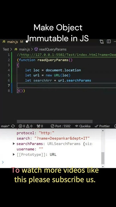 Interview Challenge # 95 || How to create object from Query Params in JS #shorts #javascript ...