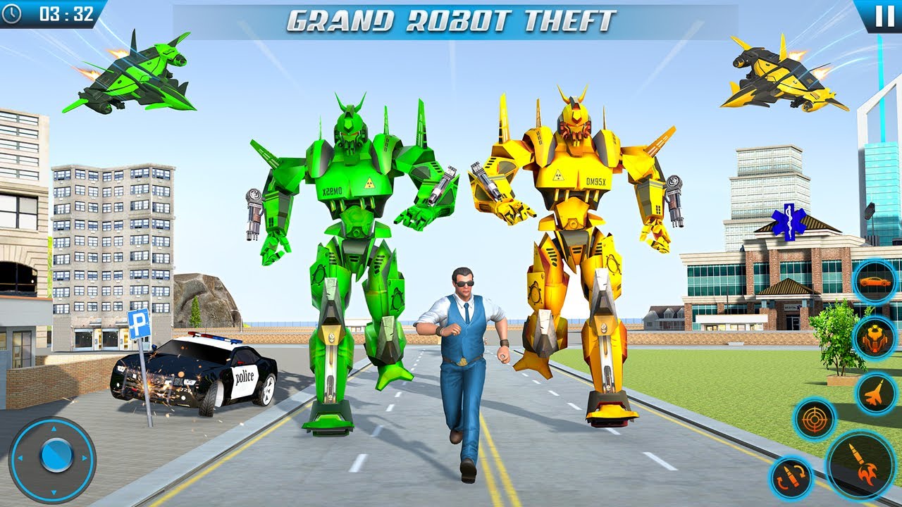 Transforming Robot Theft–Army tank transport games – Air battle ...