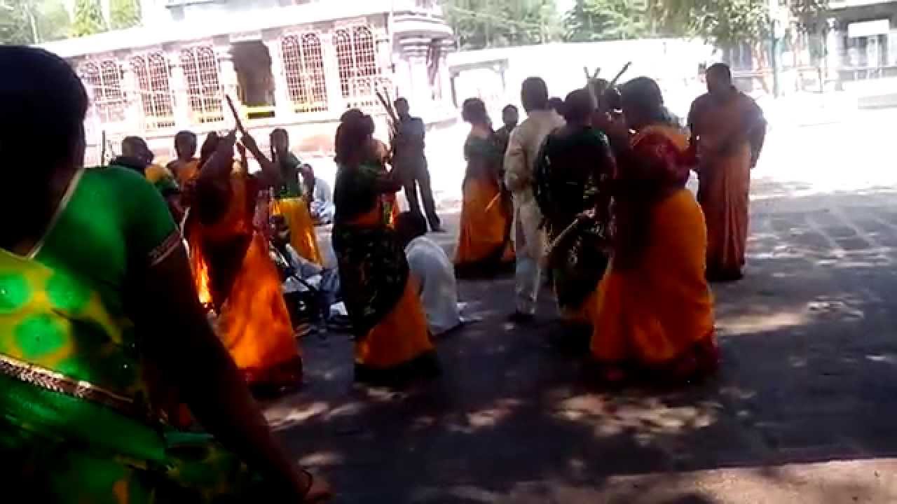 Indian Folk Dance Kolattam at srisailam - YouTube