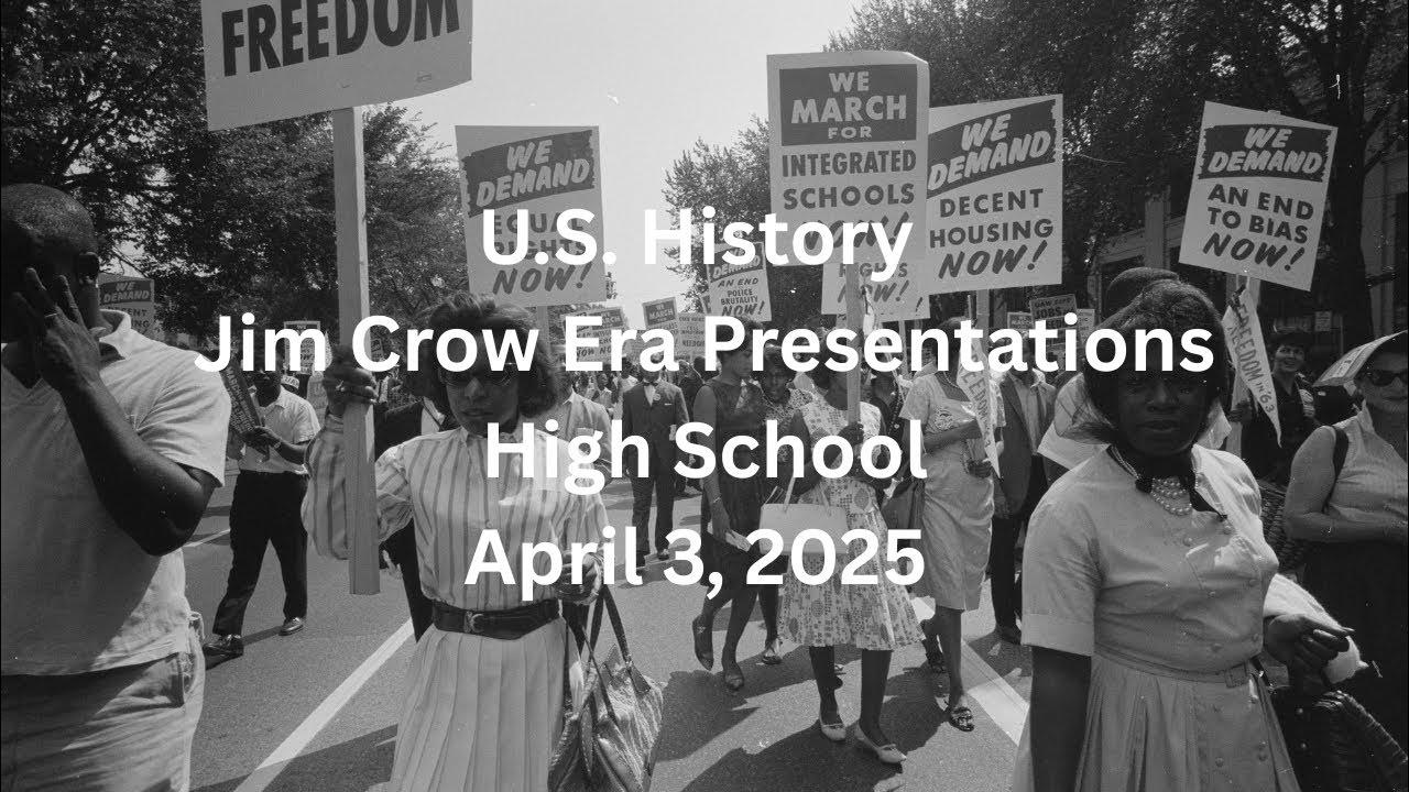 U.S. History Jim Crow Era Projects - Week 3 - YouTube