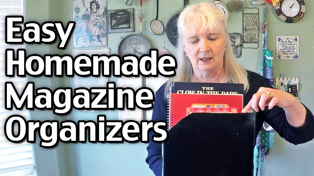Easy Homemade Magazine Organizers - YouTube