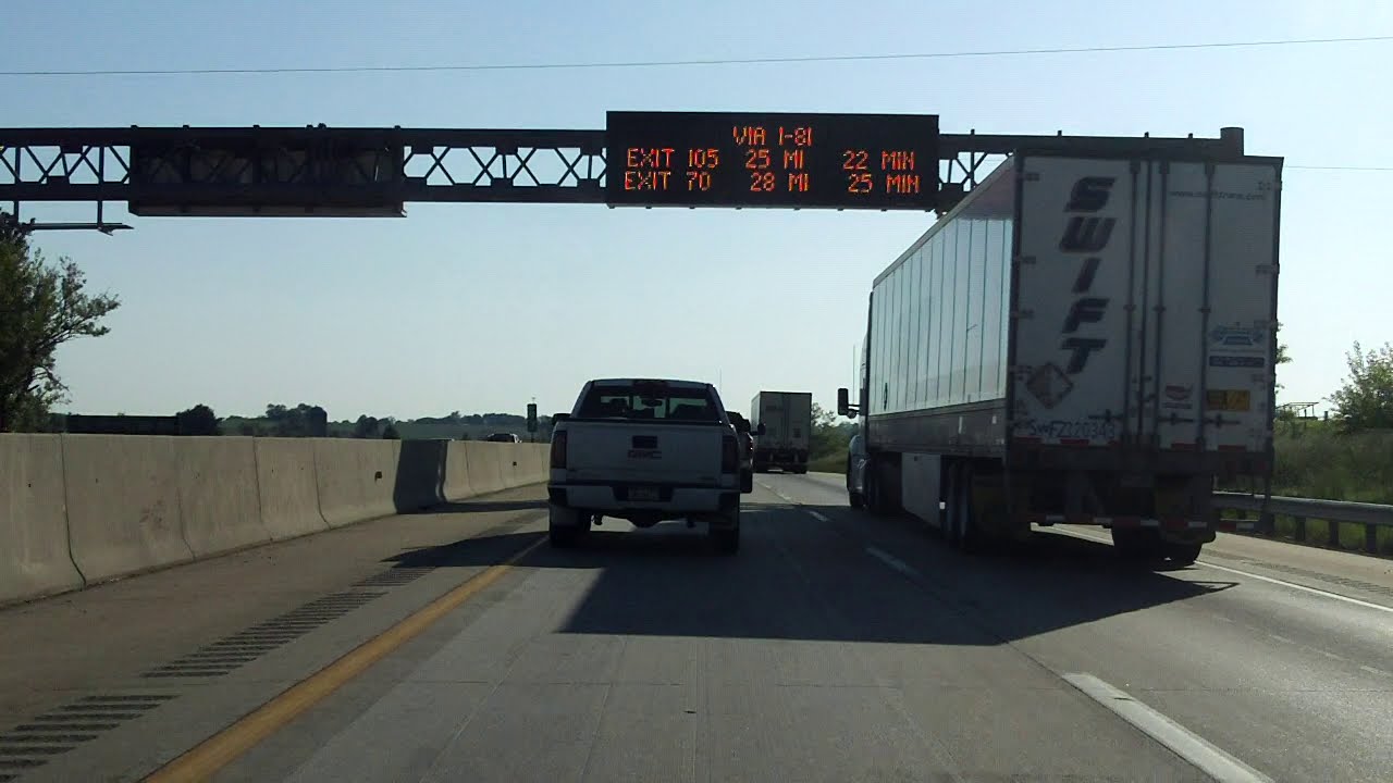 Interstate 78 - Pennsylvania (Exits 19 to 10) westbound - YouTube