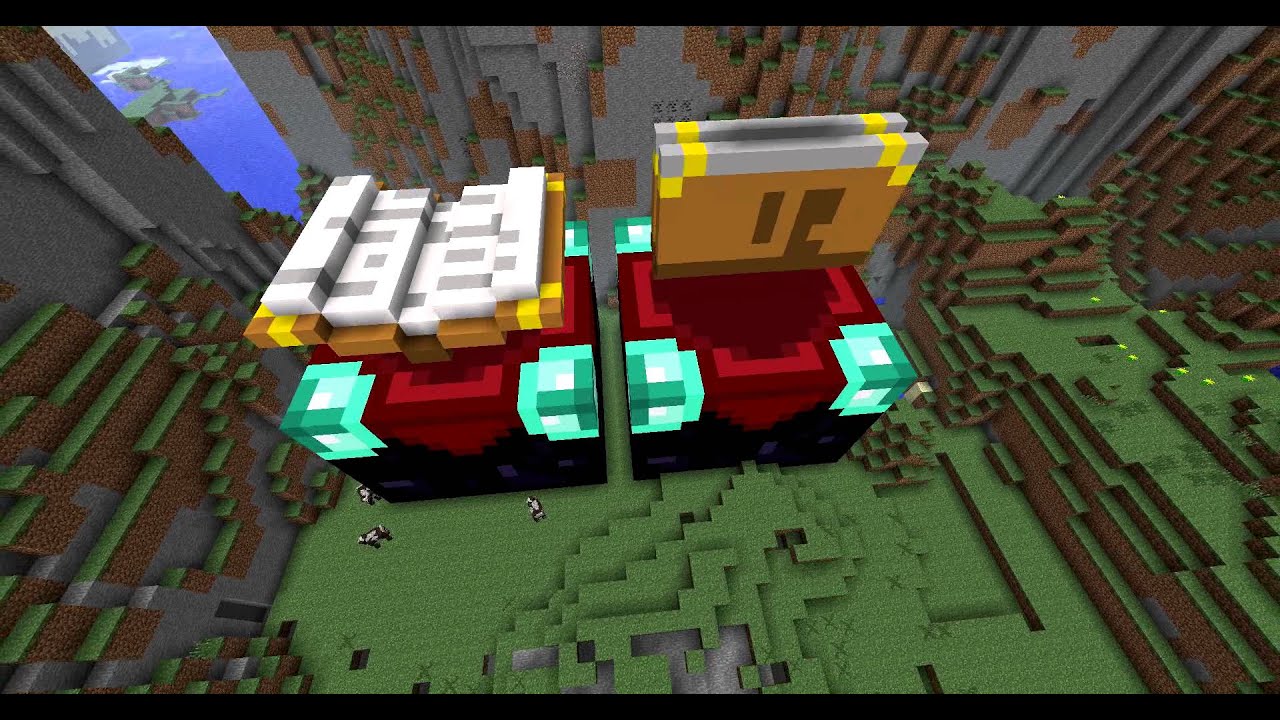 Minecraft giant echantment tables goes boom!! - YouTube