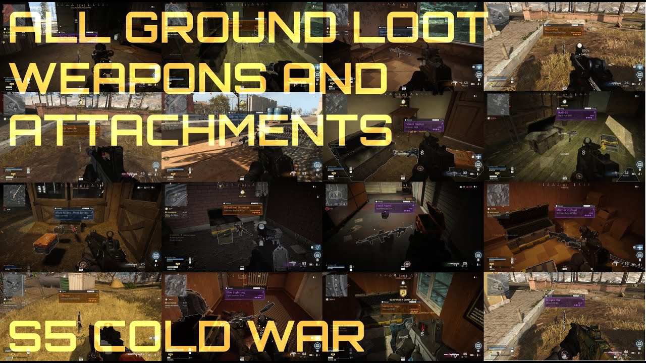 ALL NEW Warzone Season 5 Cold War Ground/Floor Loot Weapons and ...