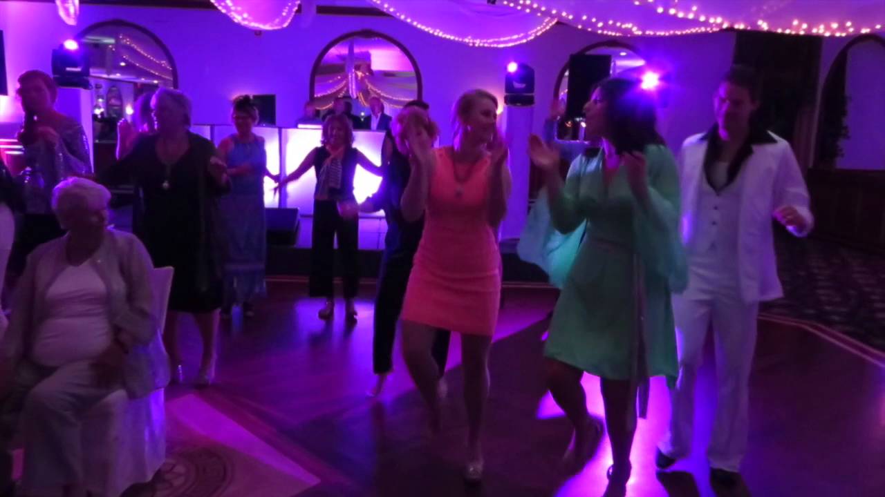 Frank's Birthday Disco Party - Flash Mob Dance - It's Raining Men - YouTube