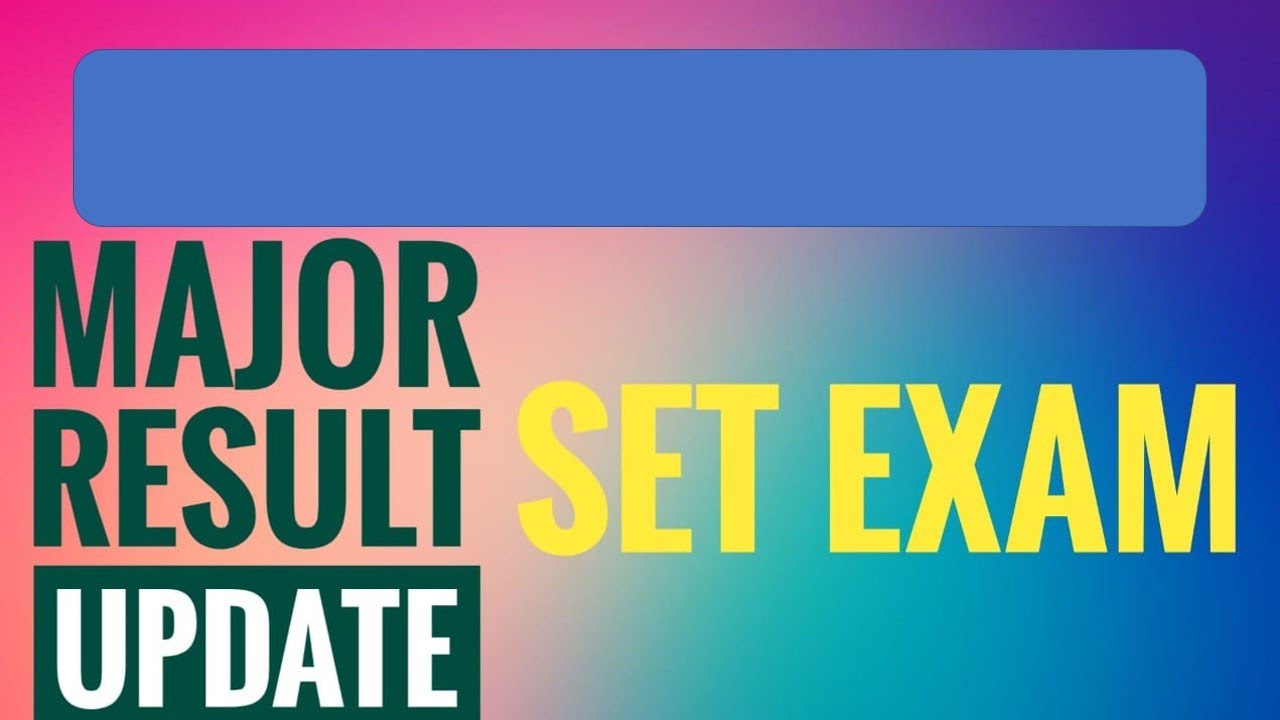 SET RESULT ANNOUNCED - YouTube