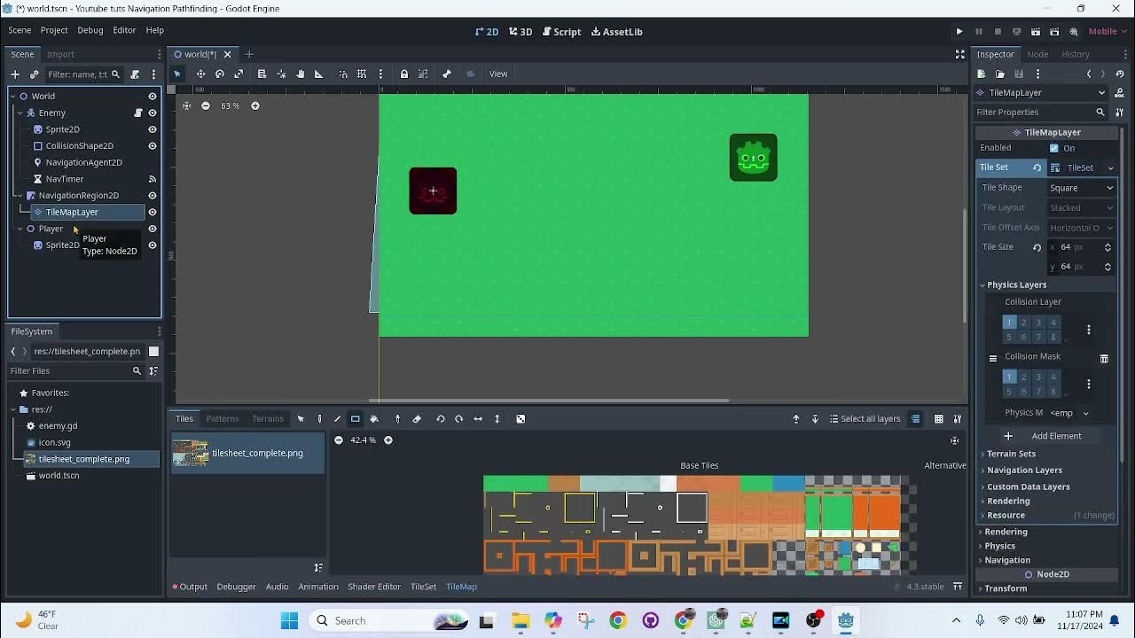 Godot 4.3 2D Navigation Pathfinding Using NavigationAgent2D and ...