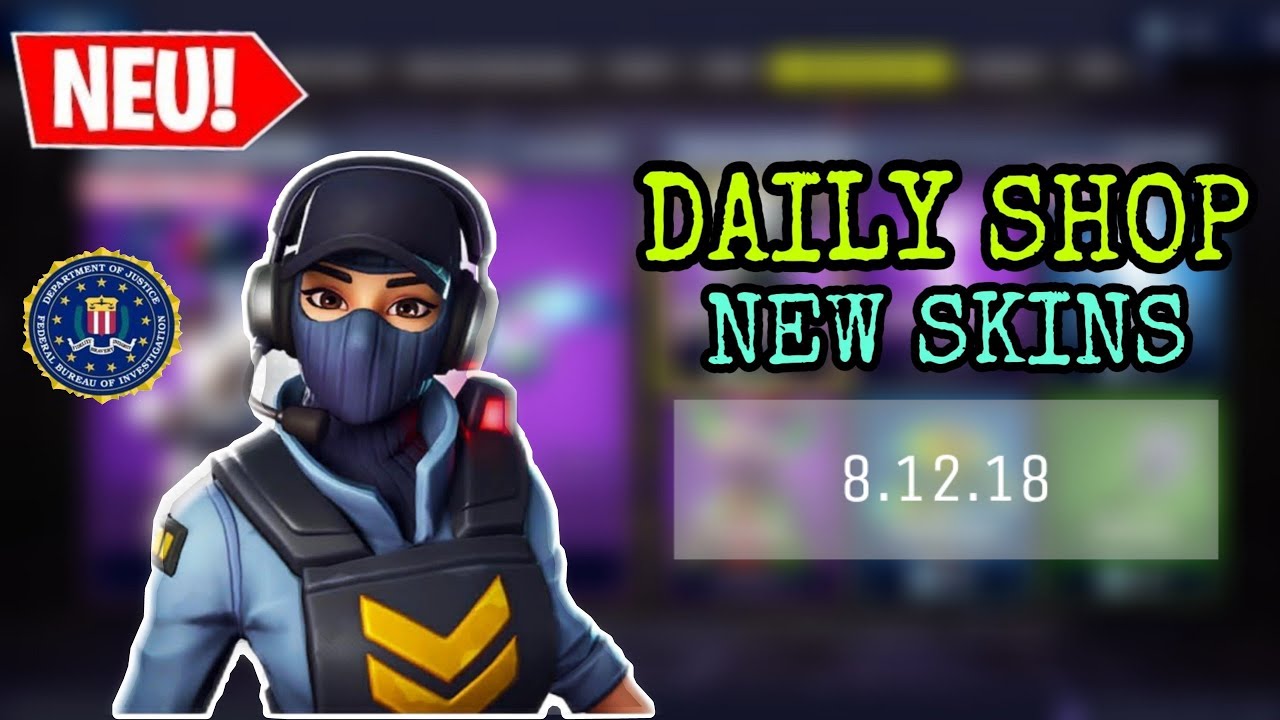 FORTNITE DAILY ITEM SHOP 8.12.18 | NEUER FBI SKIN IST DA!! - YouTube