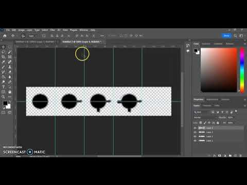Creating a sprite sheet in photoshop and importing to piskel - YouTube