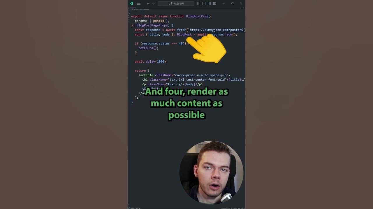 Optimize Your Nextjs Website For Search Engines 🔥 Nextjs Nextjstutorial Nextjs14 Seo