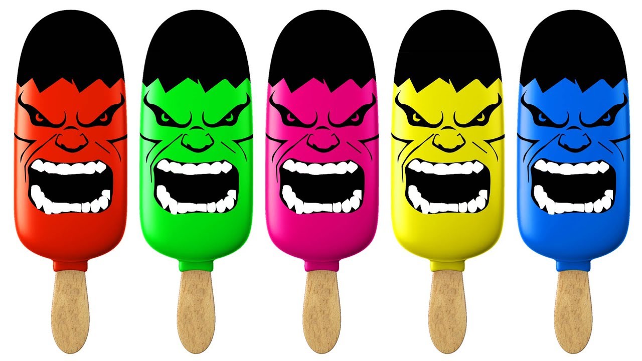 Wrong HULK Ice Cream Colors Learn Finger Family Nursery Rhymes - YouTube