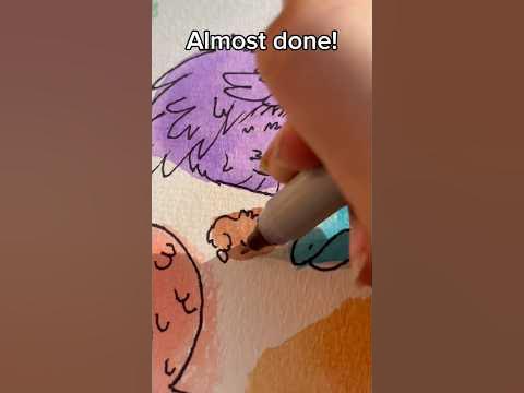 Blob art challenge #art #drawing #painting #artist #shorts #challenge #fypシ #watercolor #short # ...