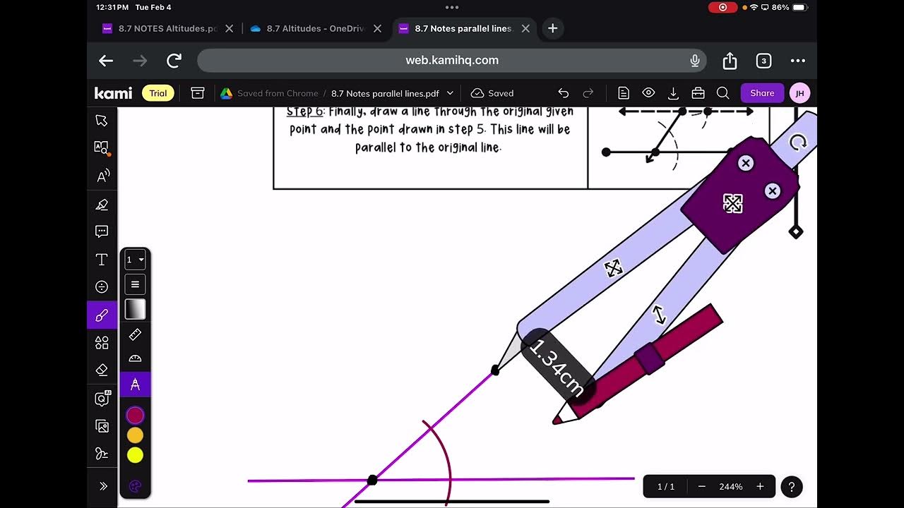 Constructing Parallel Lines - YouTube