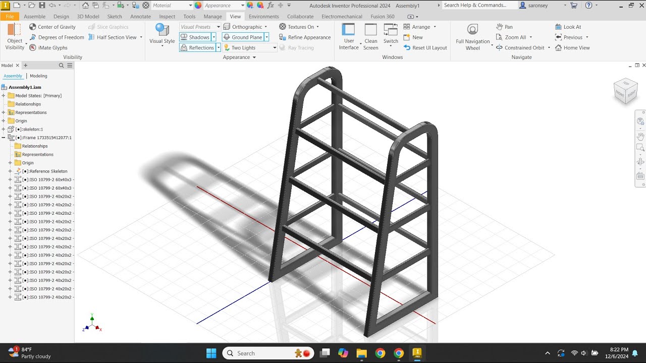 How to Design a Rack/Ladder Using Frame Generator in Autodesk Inventor ...