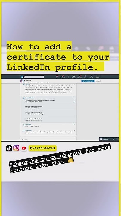 How to Add a Certificate Section on Your Linked in Profile 2021 😎 # ...