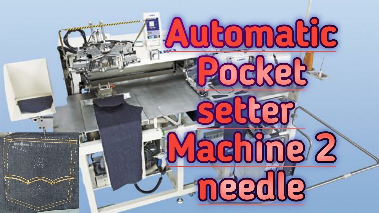 Automatic pocket setter 2 needle machine#PocketSetterMachine - YouTube