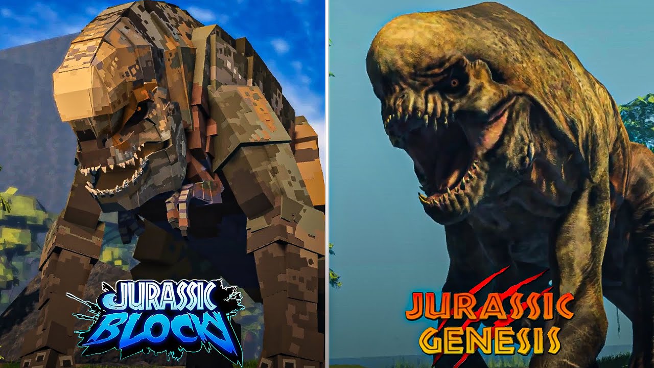 Jurassic Blocky vs Jurassic Genesis Model Comparison | D-Rex! - YouTube