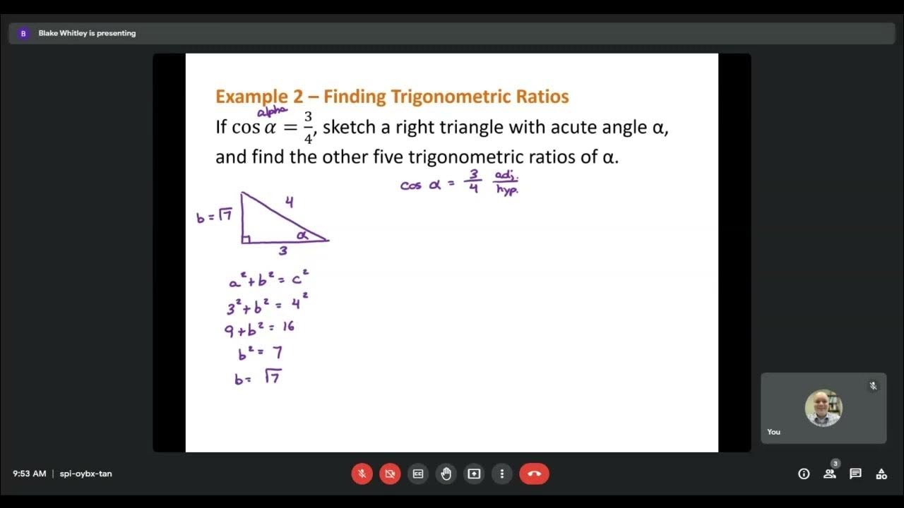 MAT 172 Section 6 2 Trigonometry of Right Triangles - YouTube