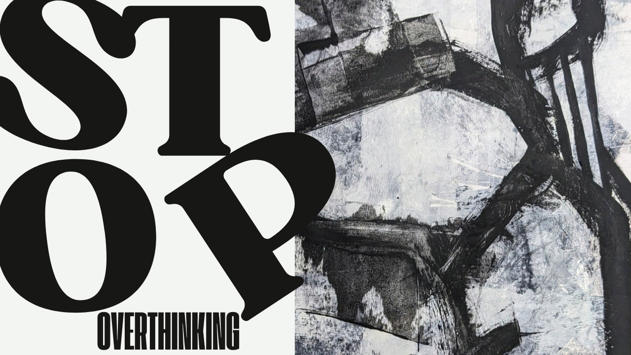 Stop Overthinking in Minutes with a Simple B&W Abstract Painting - YouTube