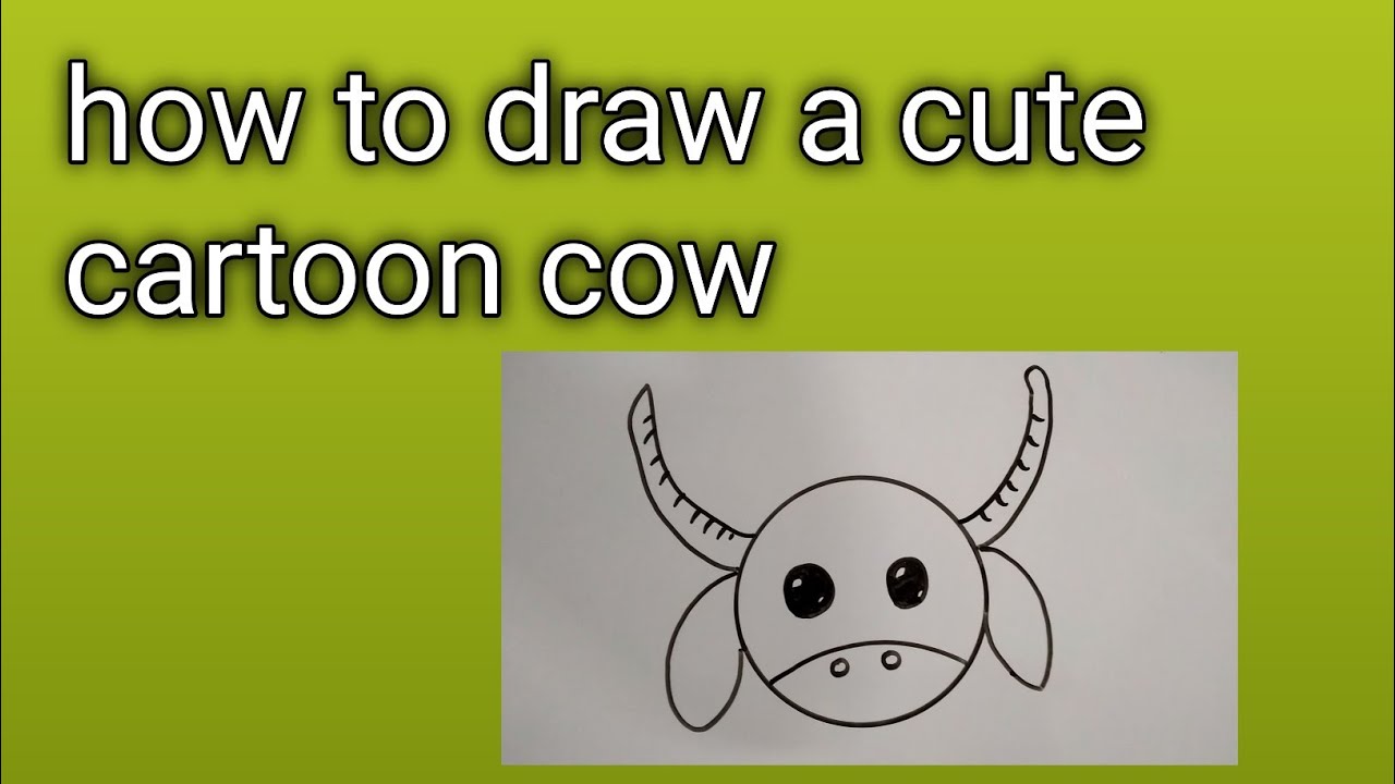 Beginners how to draw a cute cartoon Cow| Siri drawings - YouTube