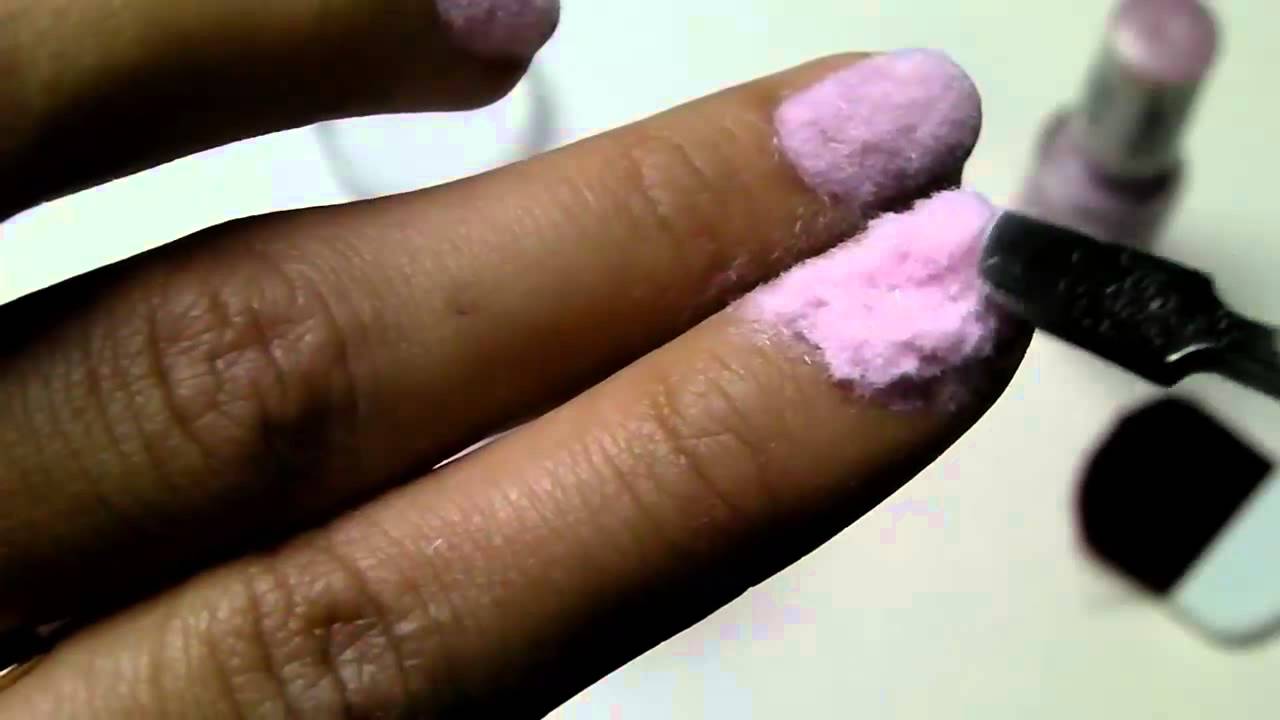Velvet Fluffy Nail Tutorial (เล็บกำมะหยี่) - YouTube