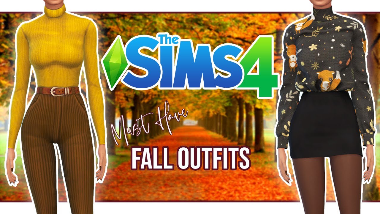 🍁 BEST CC FALL OUTFITS! + Links | CAS | The Sims 4 - YouTube