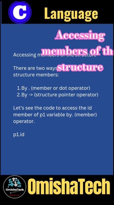 Accessing members of the structure #strings #structureinc #cprogramming ...