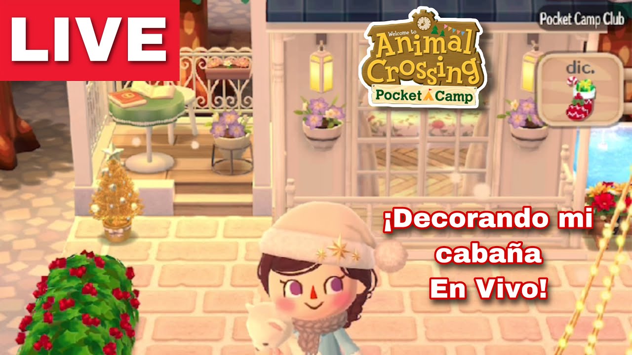 🔴 LIVE Decorando mi cabaña | Animal Crossing Pocket Camp - YouTube