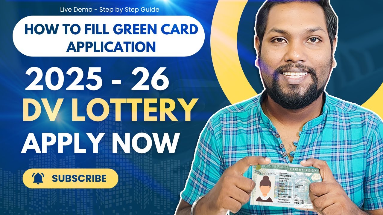 How to Apply DV Lottery | 2025 -26 Green Card Application | 100% Free ...
