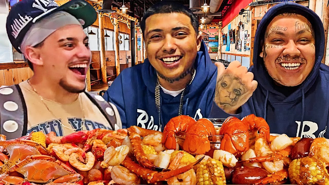 Seafood Mukbang with LA Rappers PfaceBabyyy & Fnasty323 - YouTube