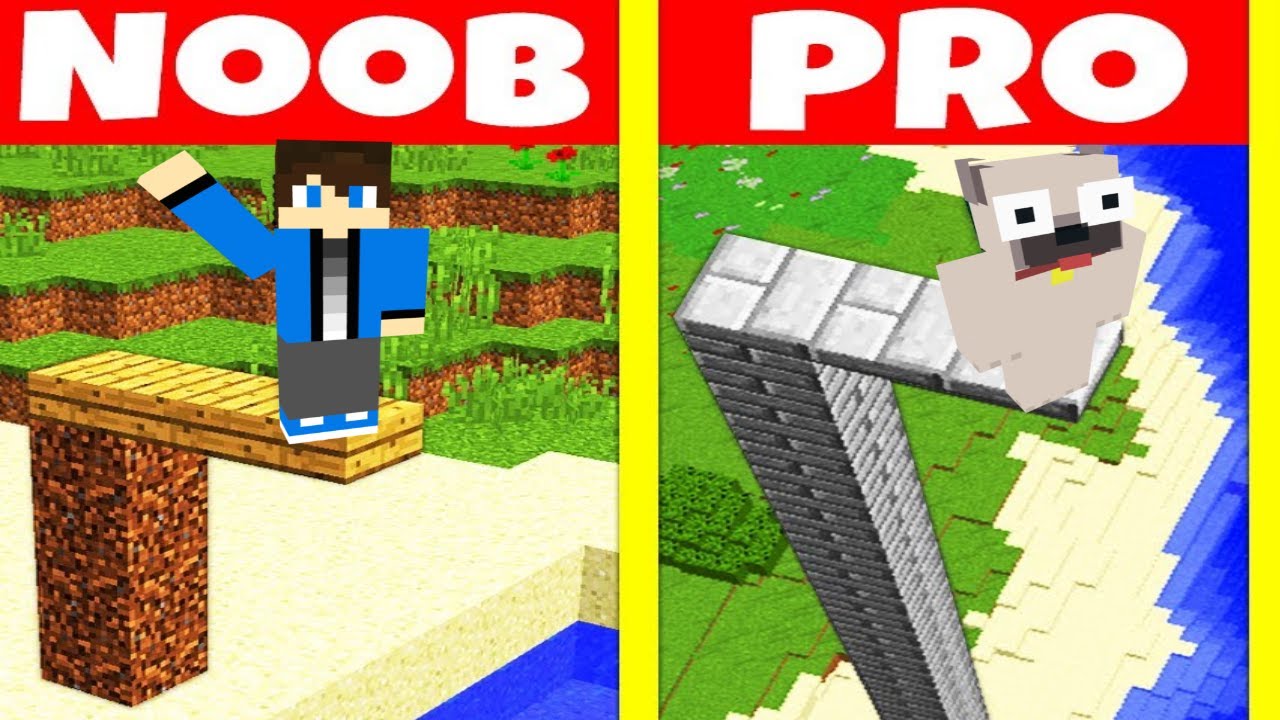 NOOB VS PRO VIDEÓS MEDENCE A MINECRAFTBAN! - YouTube