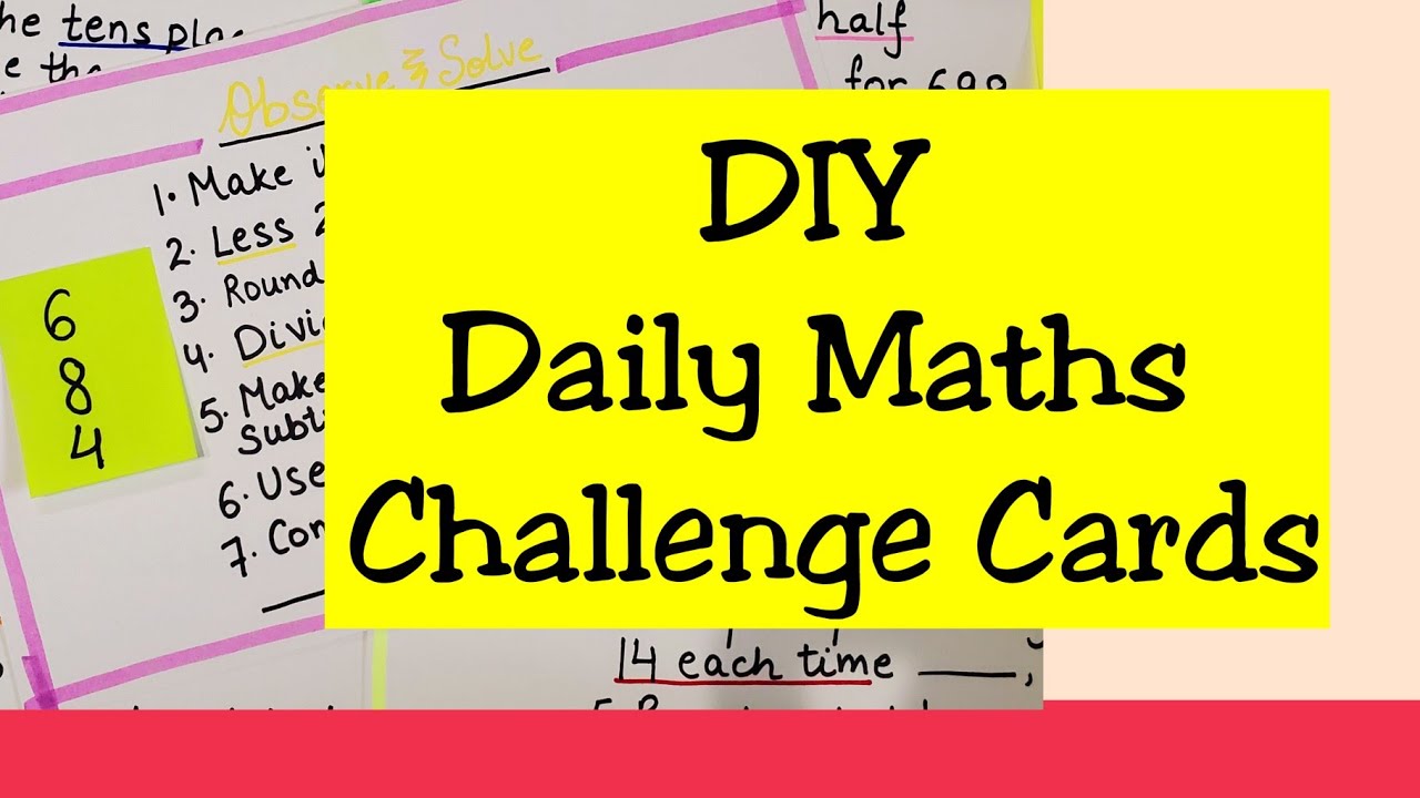 Daily Math Challenge Cards| Daily Maths Activities| DIY Maths Cards in ...