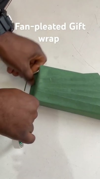 Fan-pleated gift wrap: How to a wrap rectangular box. #diy # ...