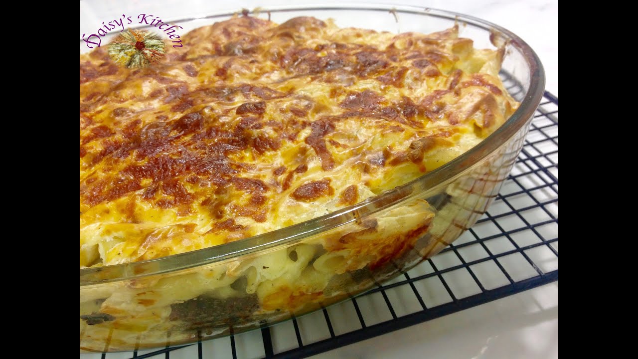 Baked Penne with Béchamel Sauce & Ground Beef - YouTube