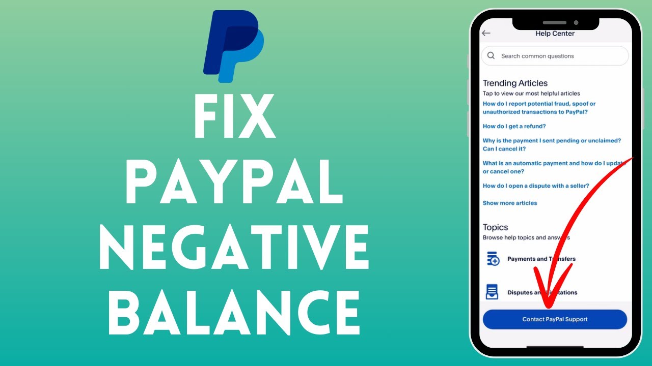 How to Fix PayPal Negative Balance 2024? - YouTube